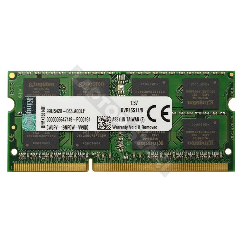 Kingston 8GB DDR3 1600MHz notebook memória