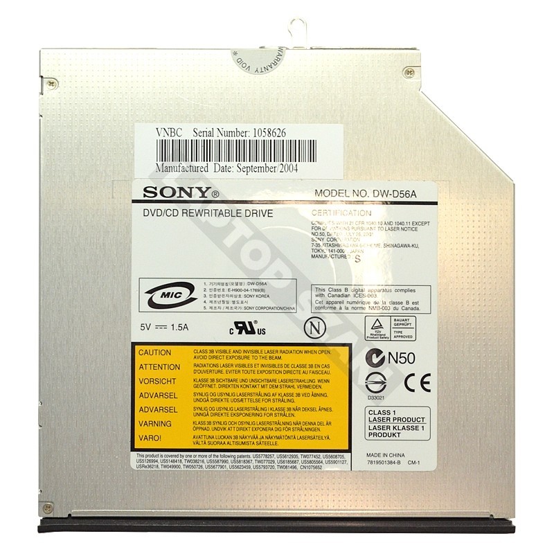 DW-D56A használt IDE notebook DVD-író