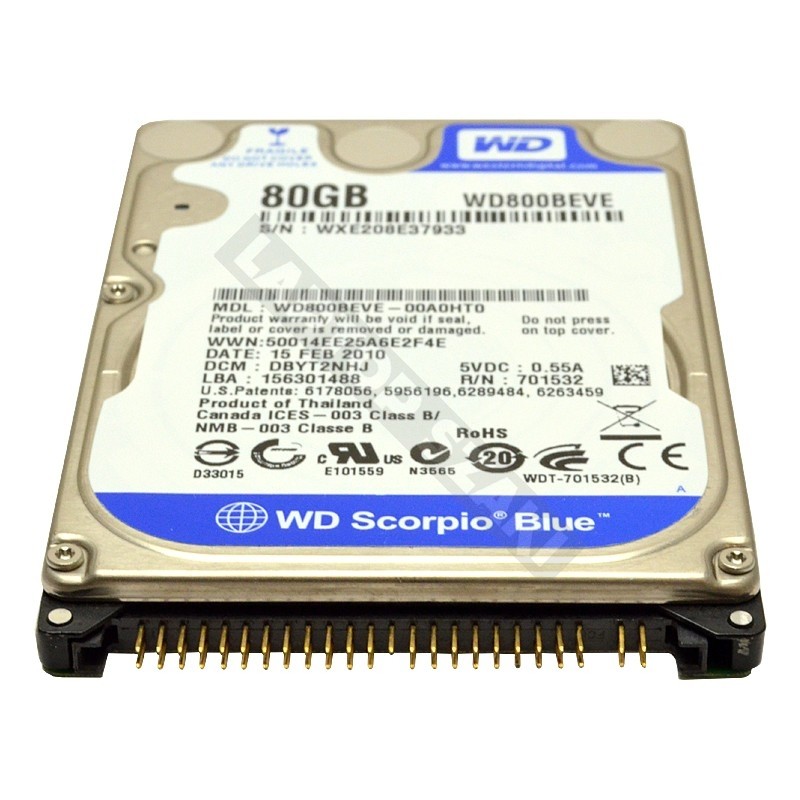 WD WD800BEVE 80GB IDE 2.5" gyári új laptop winchester