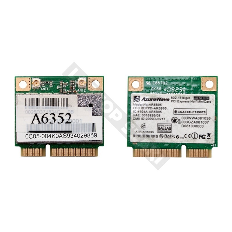 AzureWave NE785H 802.11b/g/n mini PCI-E wifi kártya