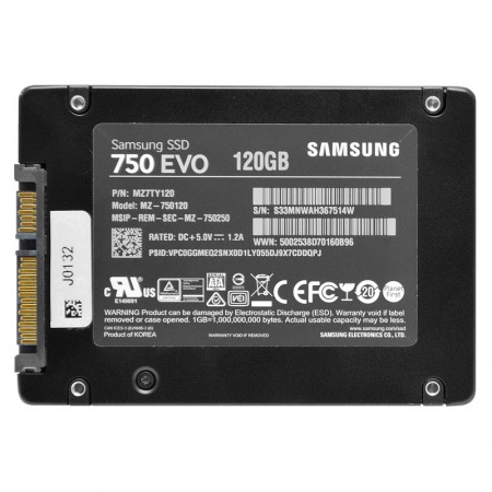 Samsung 750 EVO 120GB 2,5" SATA3 használt SSD (MZ-750120)