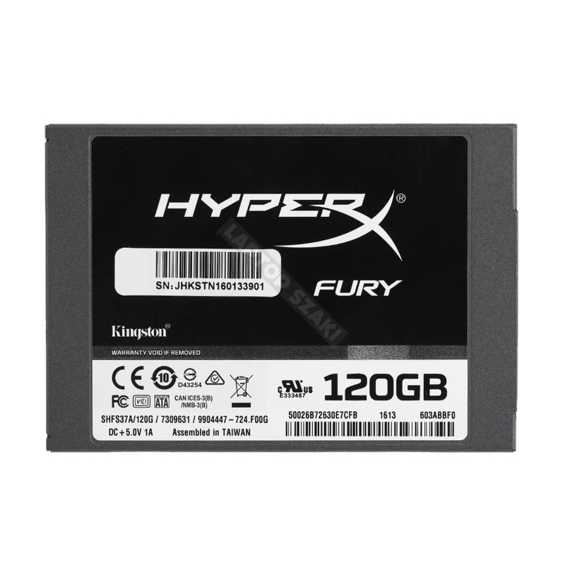 Kingston HyperX Fury 120GB 2,5" SATA3 használt SSD (SHFS37A/120G)