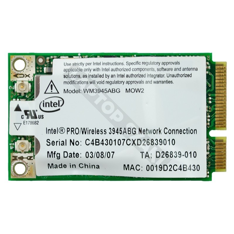 HP-Intel 3945ABG mini PCI-E wifi kártya