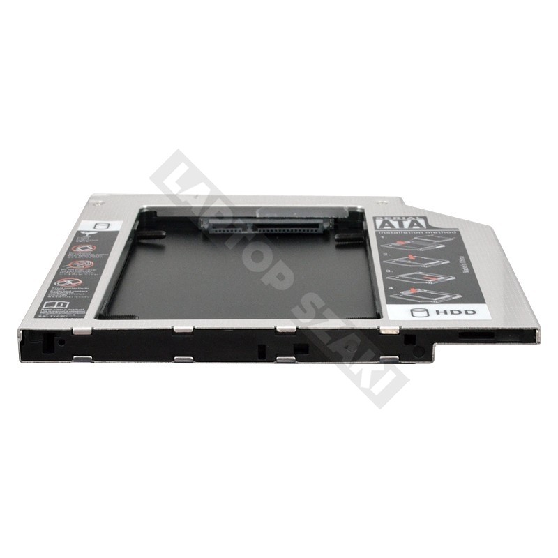 Slim SATA 2nd HDD/SSD caddy, második winchester beépítő keret (9.5mm)
