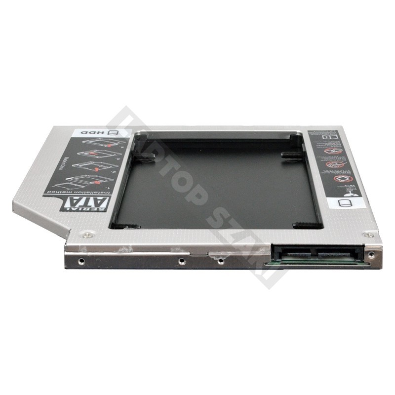 Slim SATA 2nd HDD/SSD caddy, második winchester beépítő keret (9.5mm)